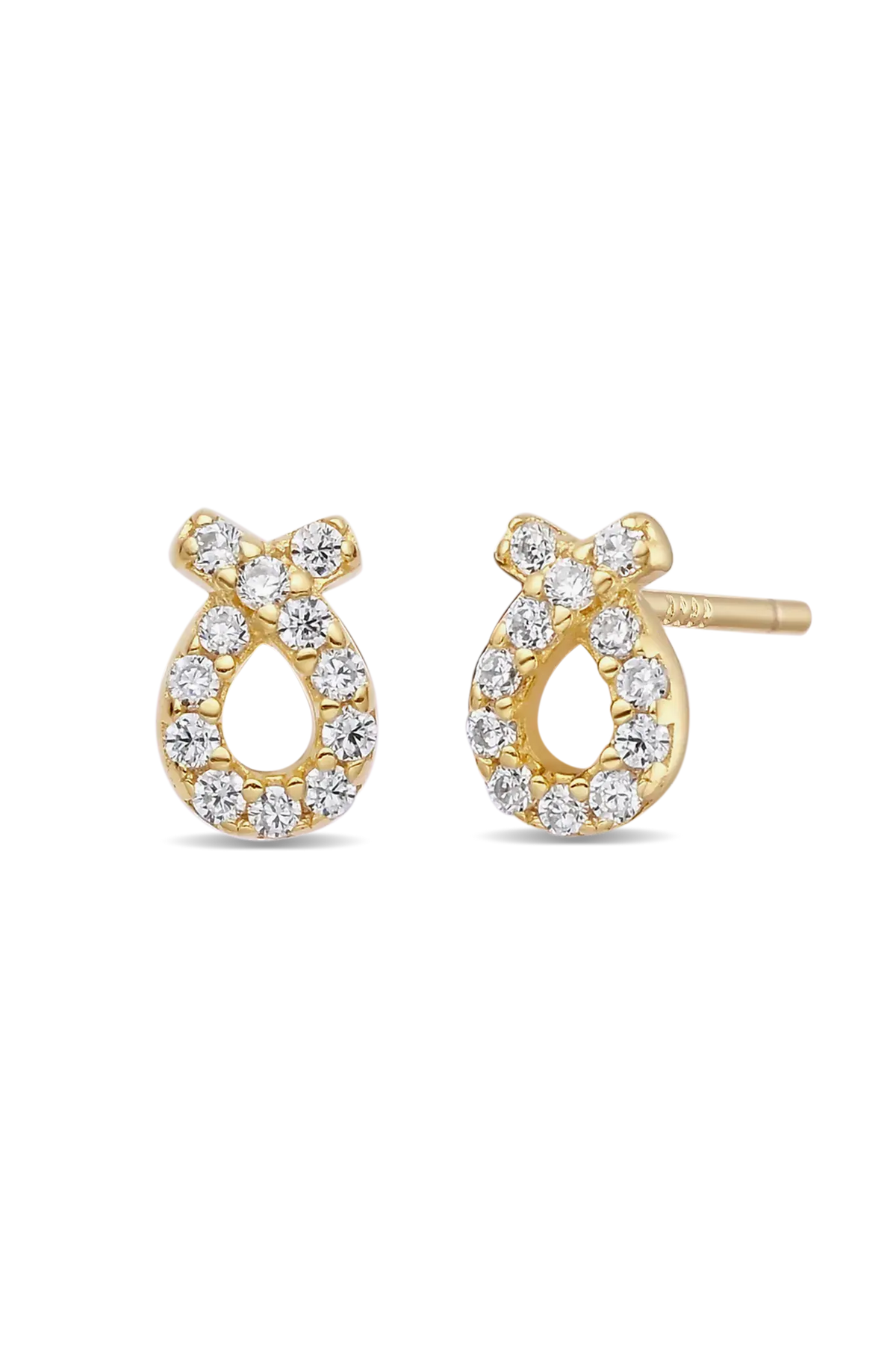 Cercei Crystal Curl din Argint Placat | Lisa&Co.