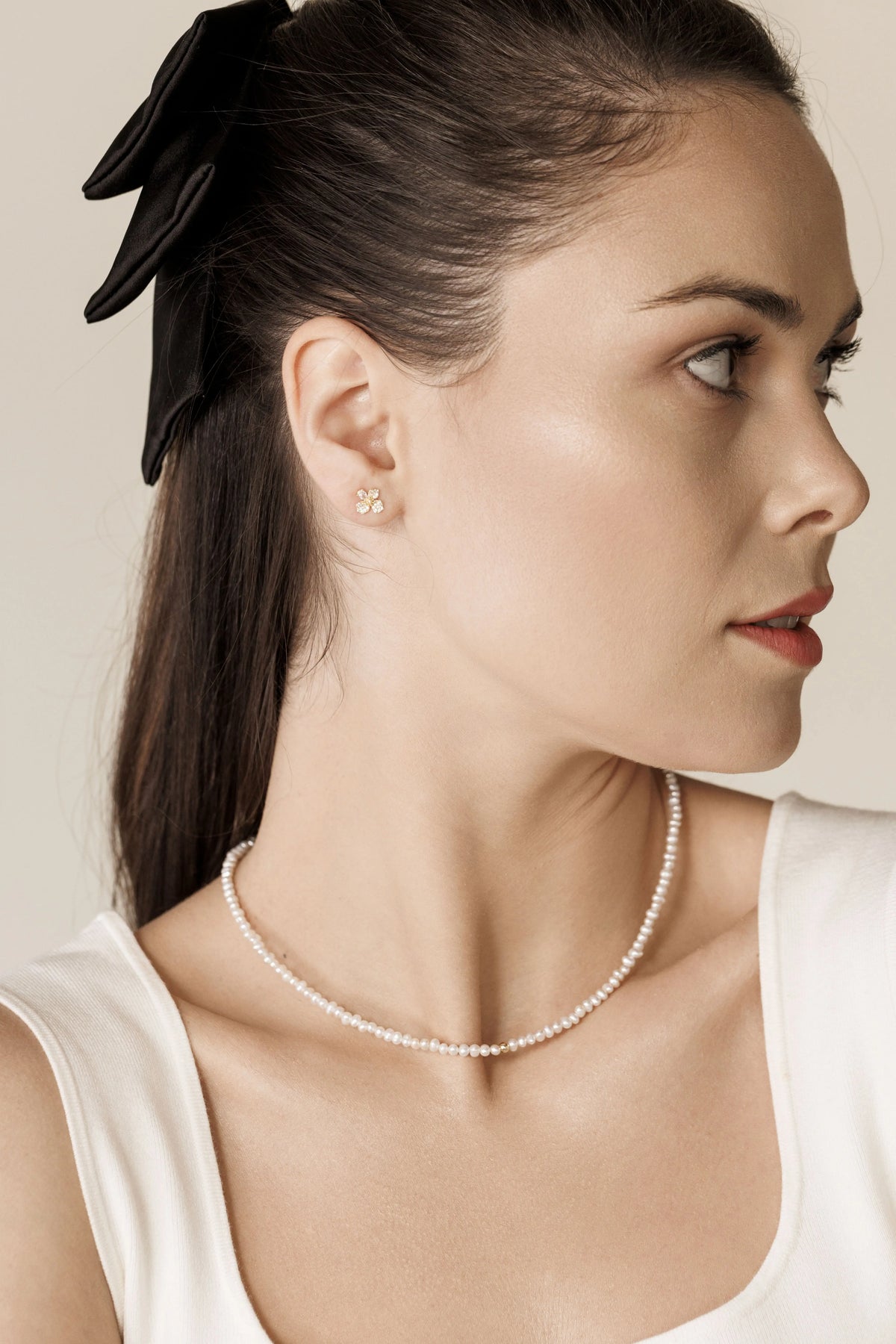 Colier Argint Mini Pearl Bead - organic pearl | Lisa&Co.