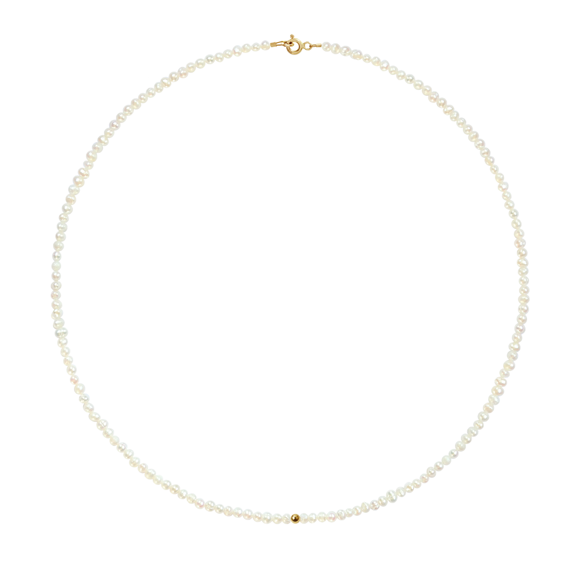 Colier Mini Pearl Bead din Aur de 14k | Lisa&Co.