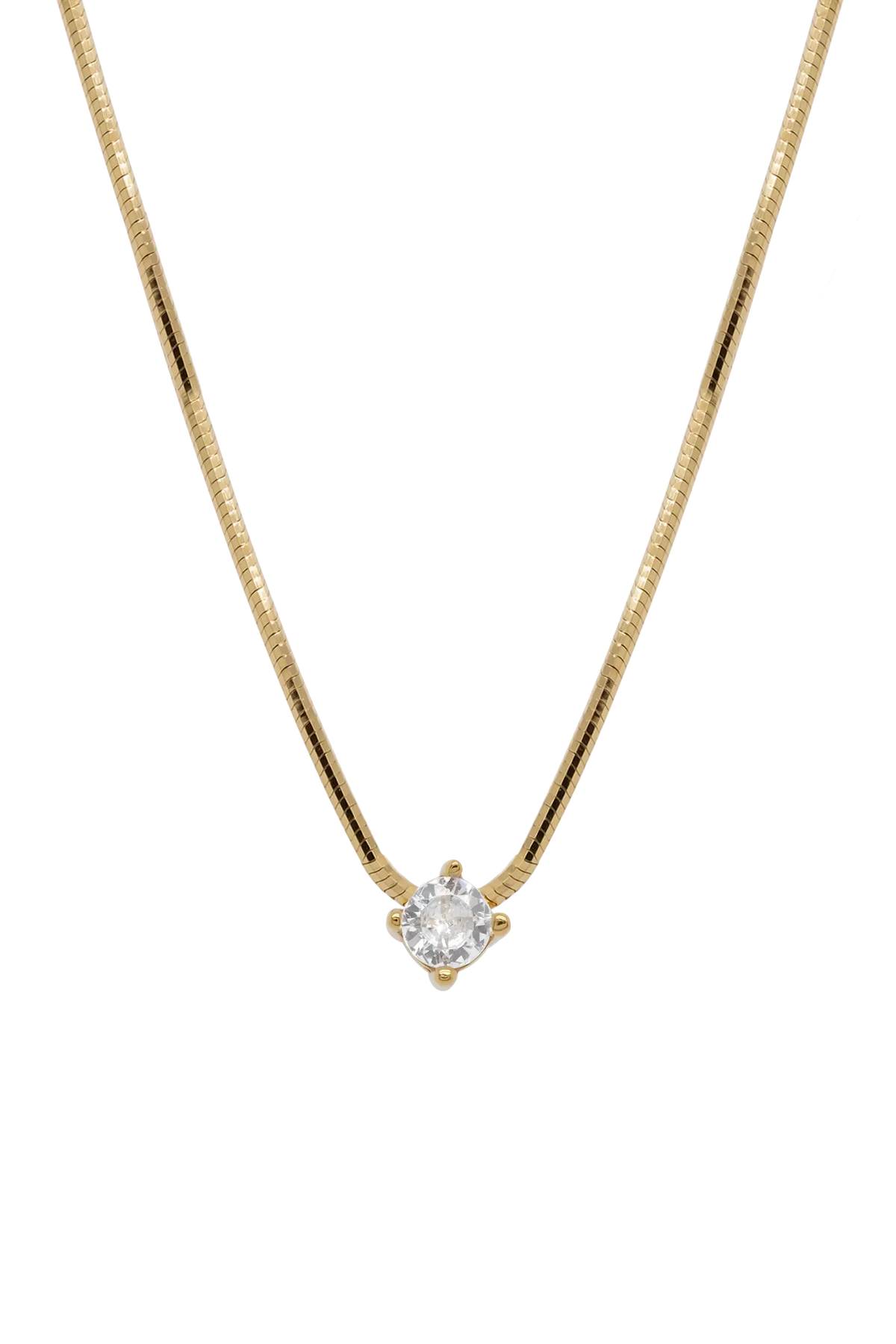 Lant White Sparkling Drop din Argint Placat si Cristale | Lisa&Co.