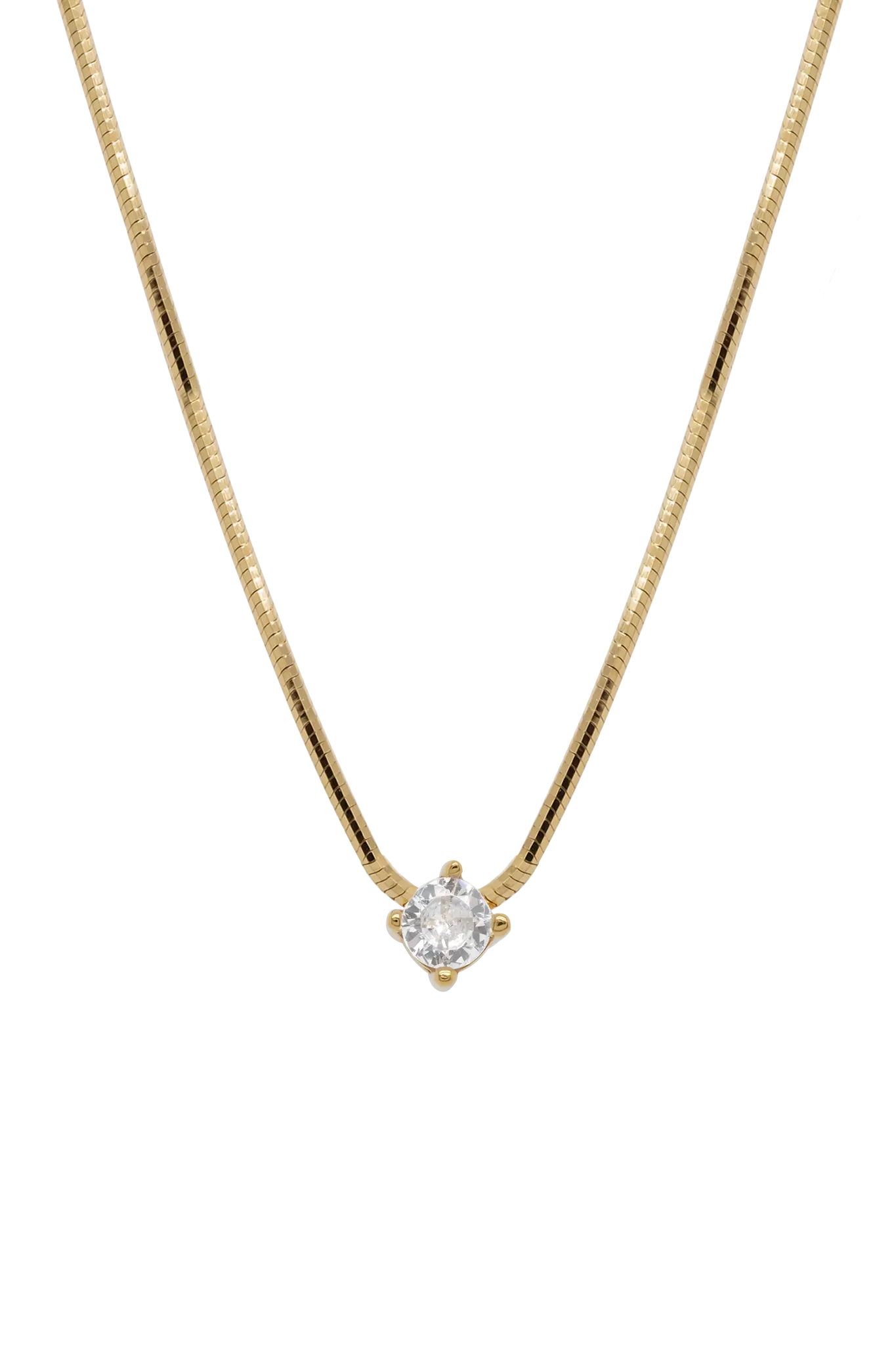 Lant White Sparkling Drop din Argint Placat si Cristale | Lisa&Co.